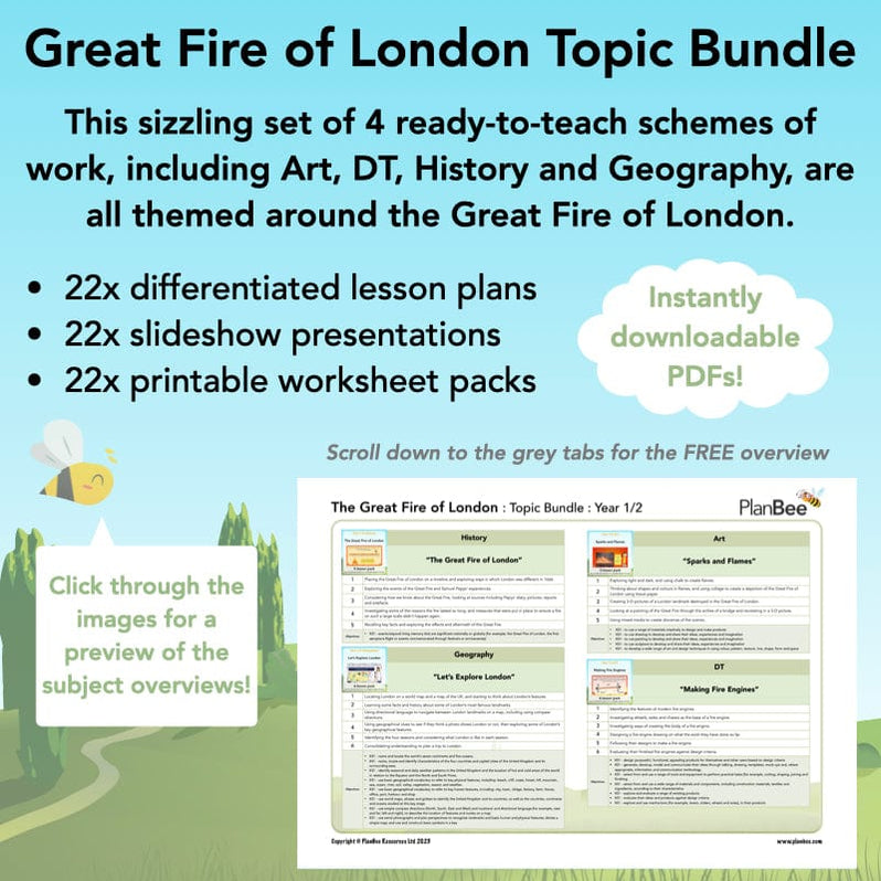 Mix and Match Great Fire of London Topic for KS1 — PlanBee