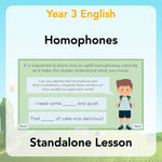 Homophones KS2 | Year 3 English Lesson Pack — PlanBee
