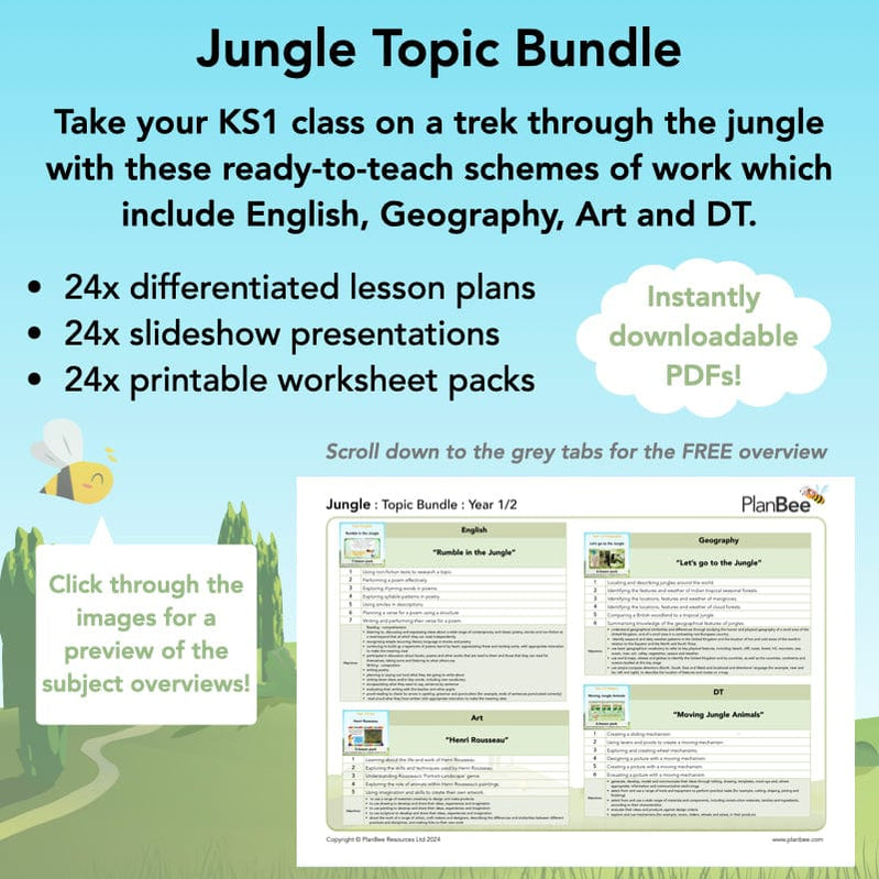 Year 1 Topics prepared cross-curricular packs by PlanBee