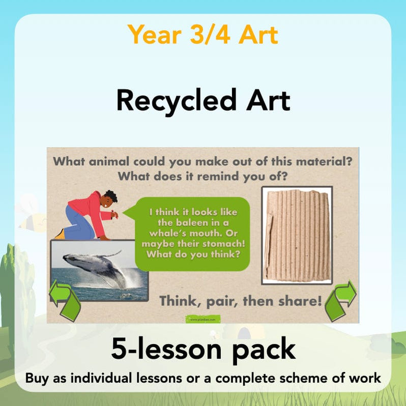 Downloadable Recycling Art Lessons for KS2 by PlanBee