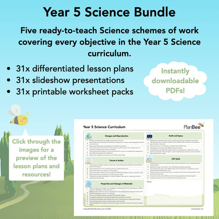 Year 5 Science Bundle | Full Objective Coverage — PlanBee