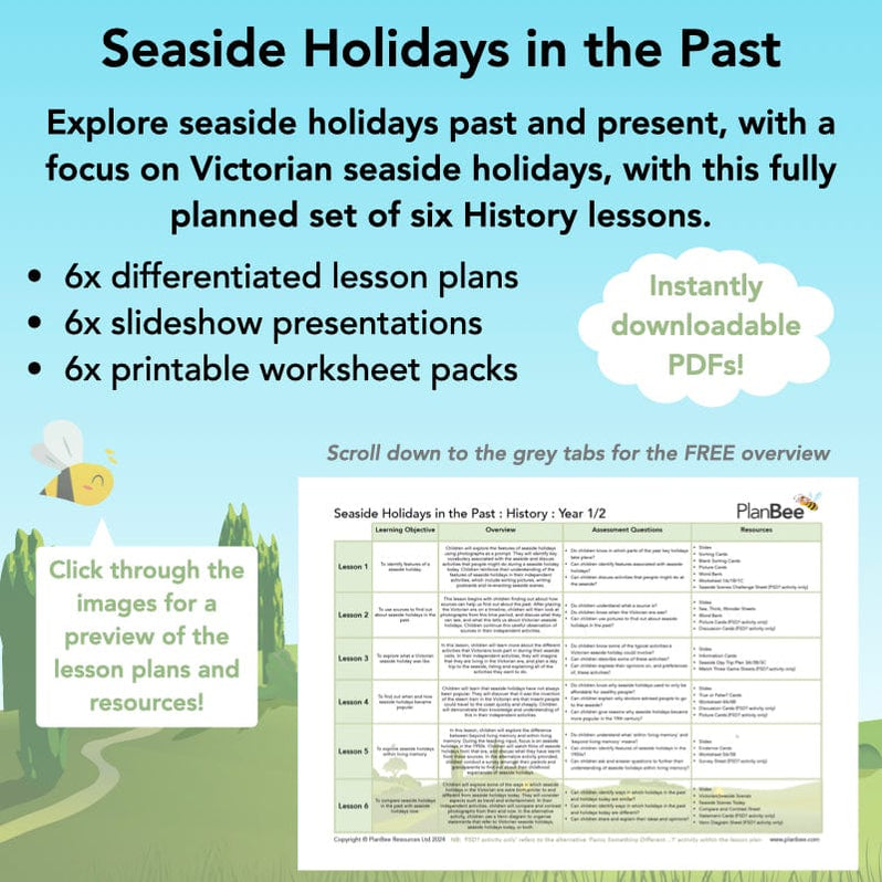 Seaside Holidays in the Past KS1 History Lessons | PlanBee