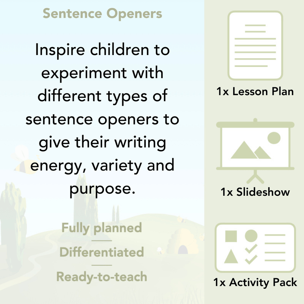 Sentence Openers KS2 Lesson Pack | PlanBee