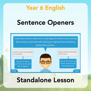 Sentence Openers KS2 Lesson Pack | PlanBee