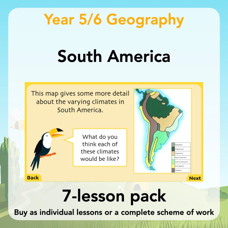South America KS2 Geography Lesson Pack by PlanBee