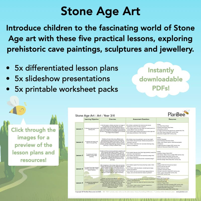 Downloadable Stone Age Teaching Resources by PlanBee