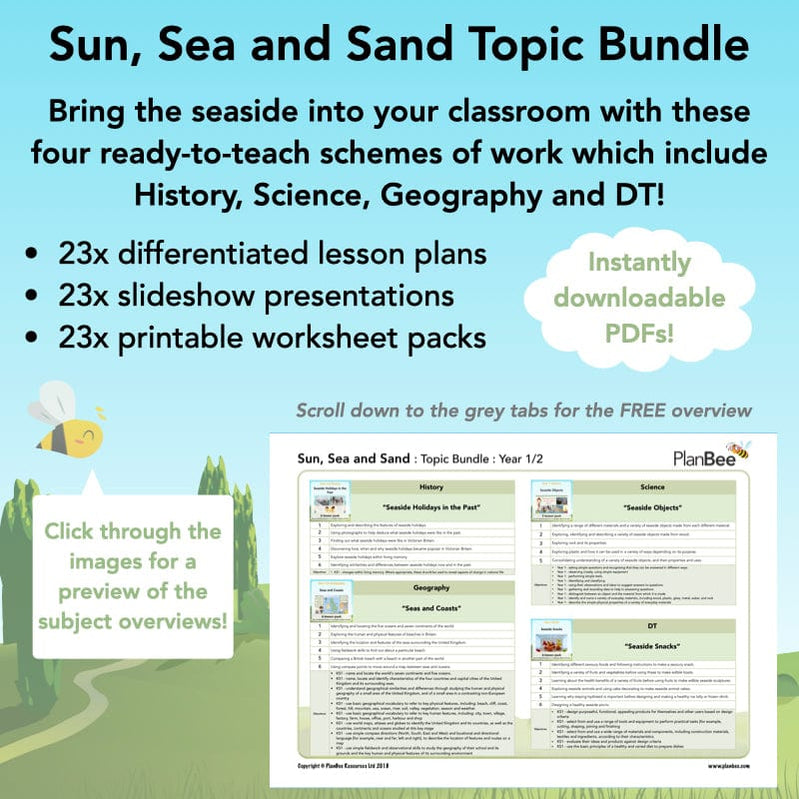 Year 1 Topics prepared cross-curricular packs by PlanBee