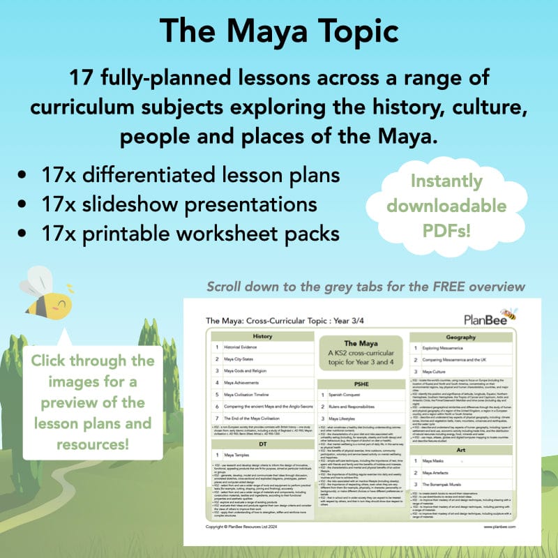 KS2 Ancient Maya Civilisation Topic Lessons by PlanBee