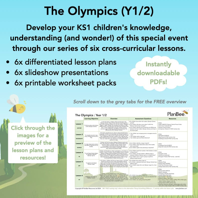 Olympic Games KS1 Lesson Pack by PlanBee