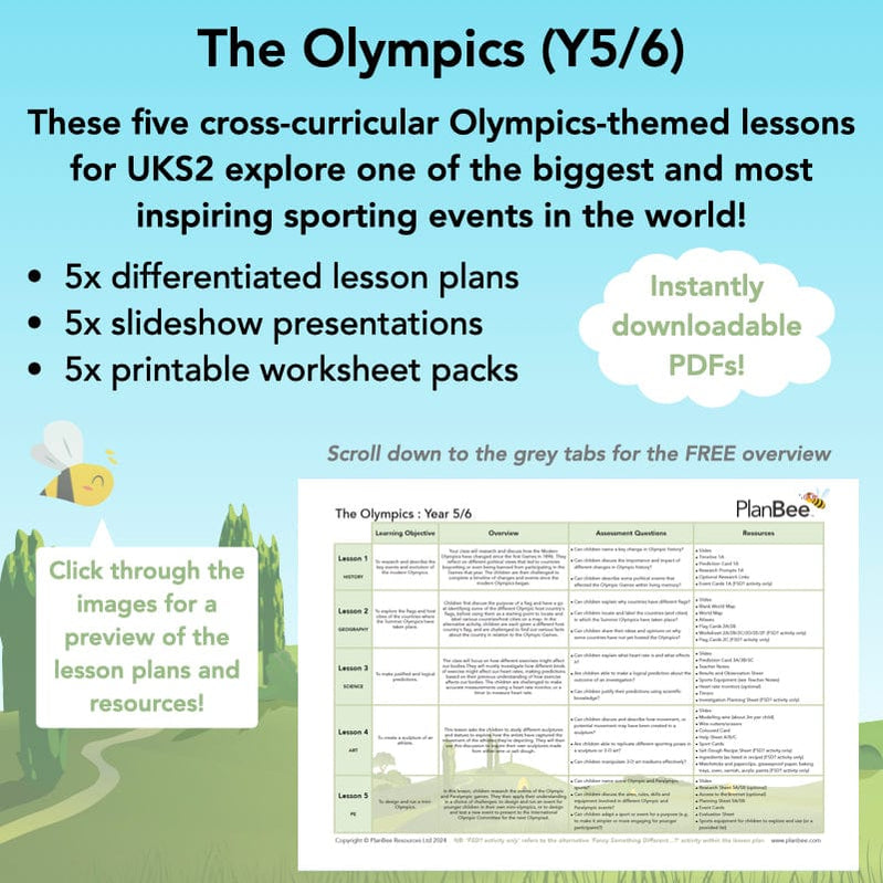 Olympic Games Resources Downloadable Products by PlanBee