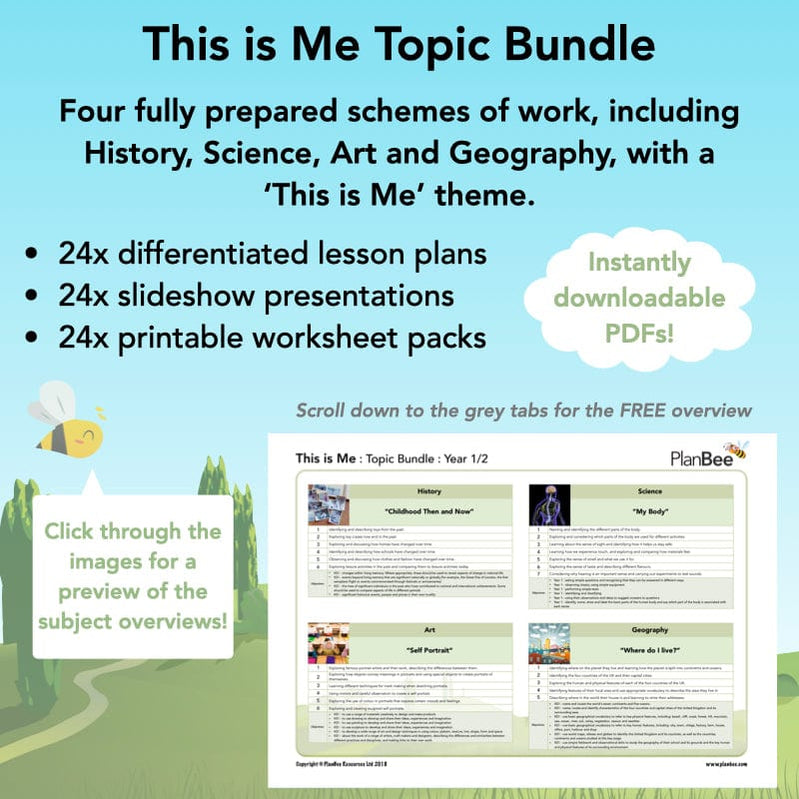 Year 1 Topics prepared cross-curricular packs by PlanBee