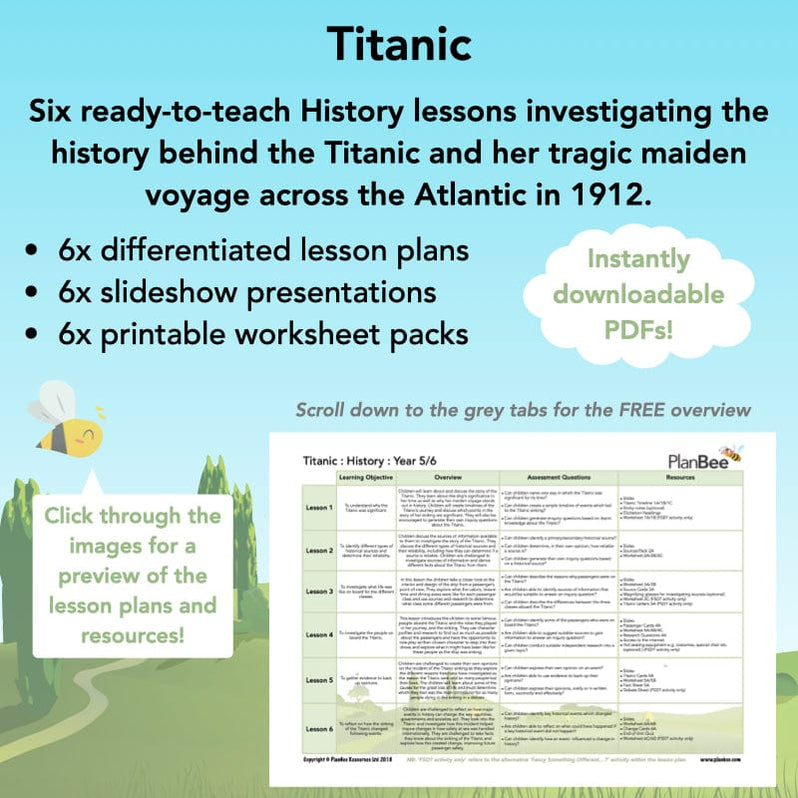 Titanic KS2 Lesson Plans and Resources | Primary History — PlanBee