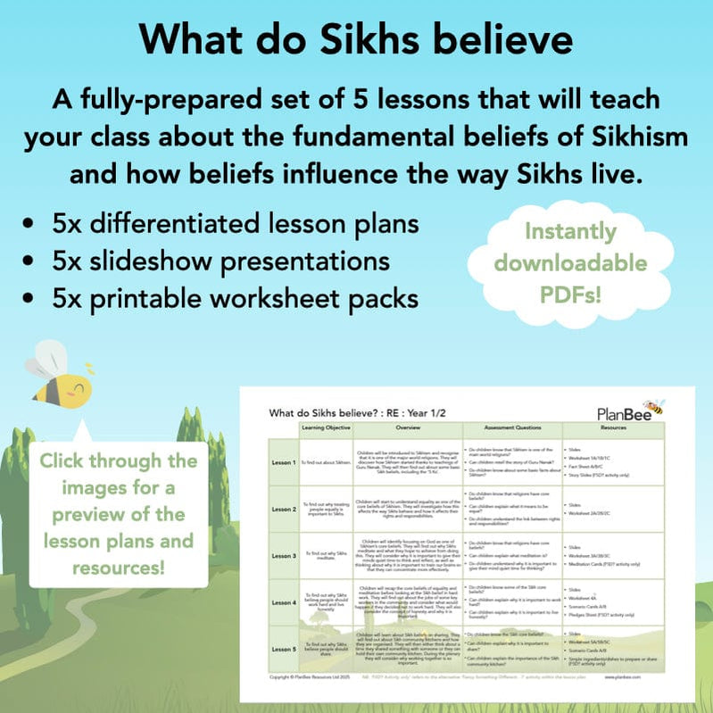 Sikhism KS1 and KS2 lessons, activities and worksheets — PlanBee