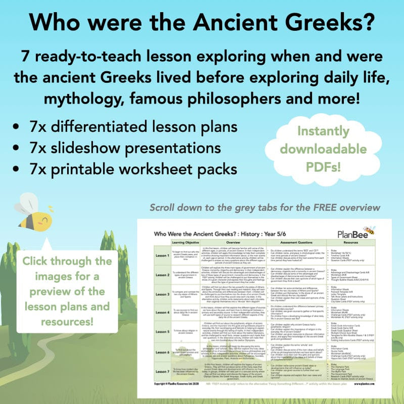 Ancient Greek Activities KS2 Lesson Resources by PlanBee
