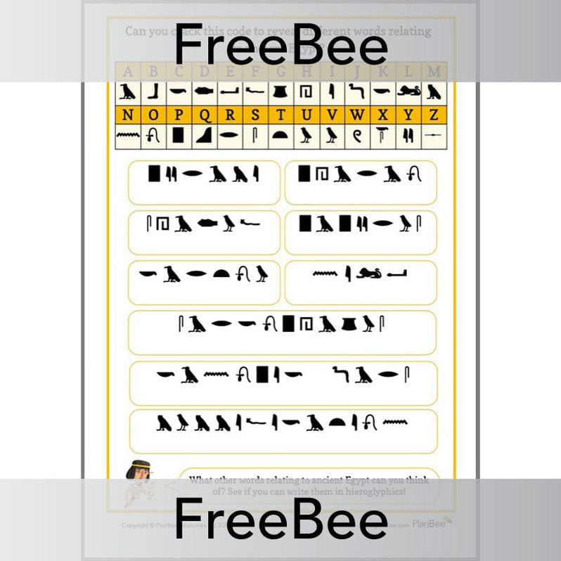 Ancient Egypt Hieroglyphics Games Code Breaker by PlanBee