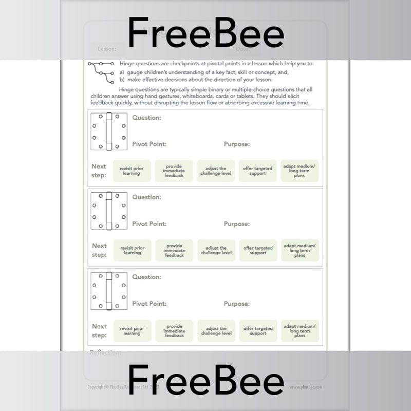FREE Hinge Question Planner Download by PlanBee