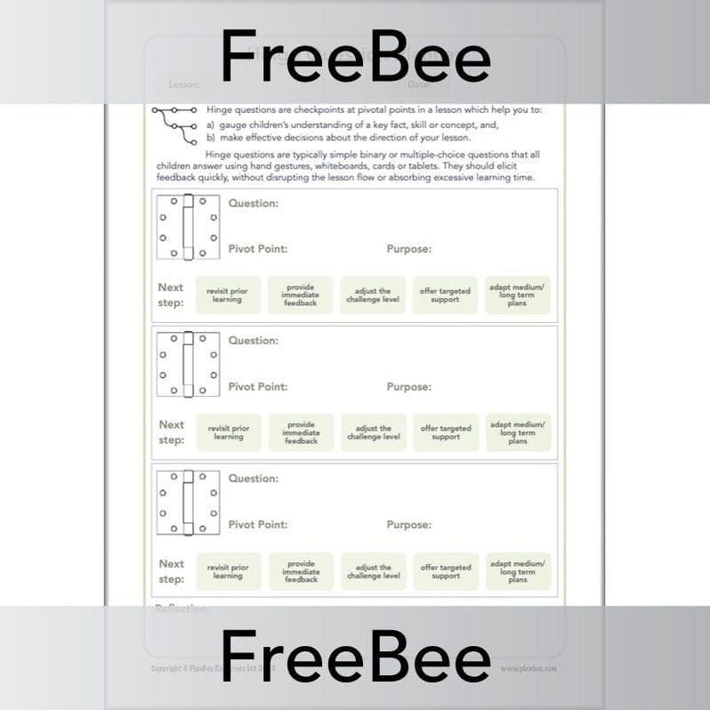 FREE Hinge Question Planner Download by PlanBee