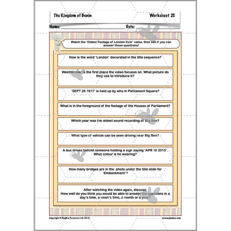 The Kingdom of Benin KS2 History Lesson Pack by PlanBee