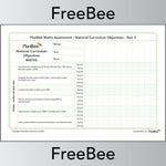 Free Year 3 Maths Objectives Assessment Grid by PlanBee