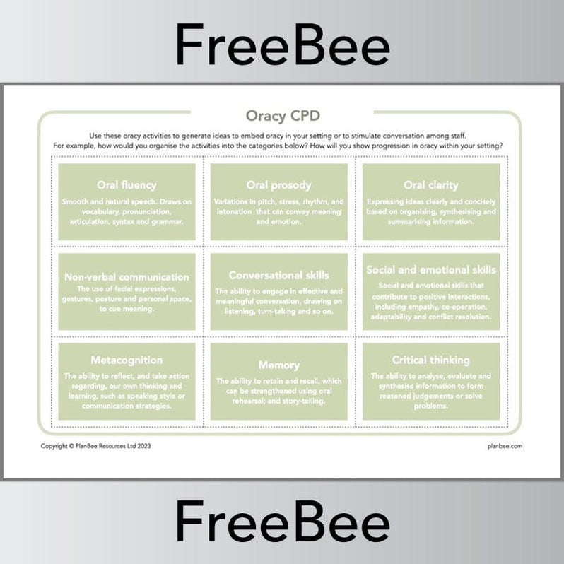 FREE Oracy Activities Guide by PlanBee