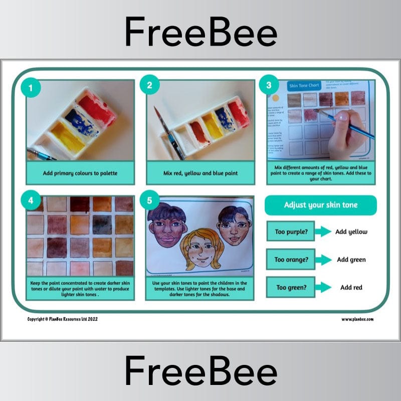 FREE Skin Tone Chart Maker by PlanBee