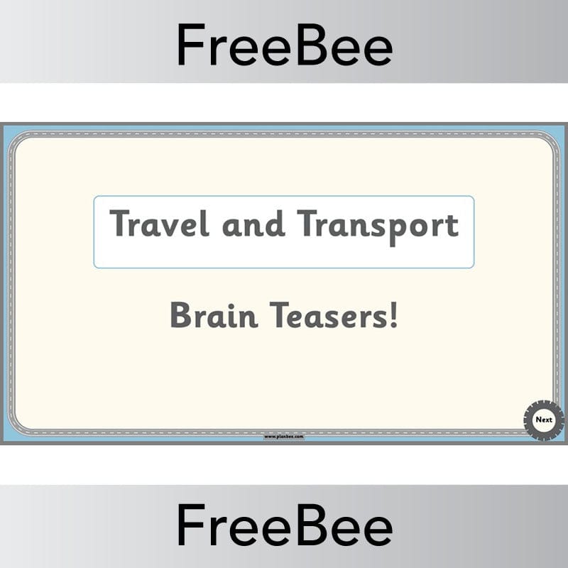 Travel and Transport Brain Teasers Free PDF by PlanBee