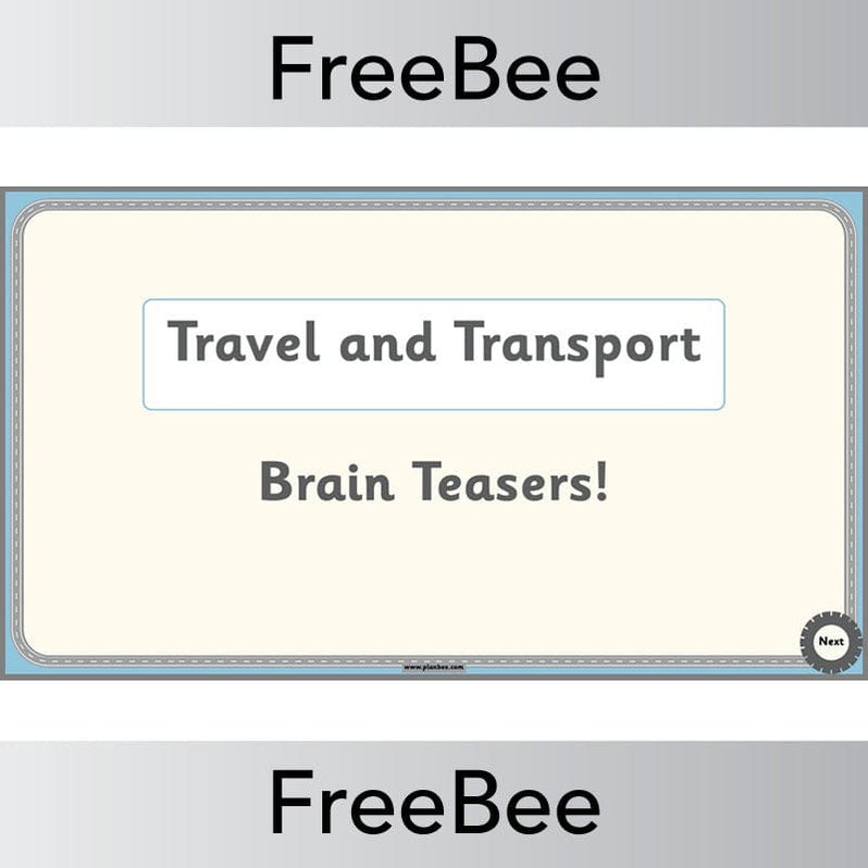 Travel and Transport Brain Teasers Free PDF by PlanBee