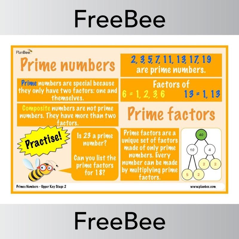 Prime Numbers Poster Free PDF teaching resources by PlanBee