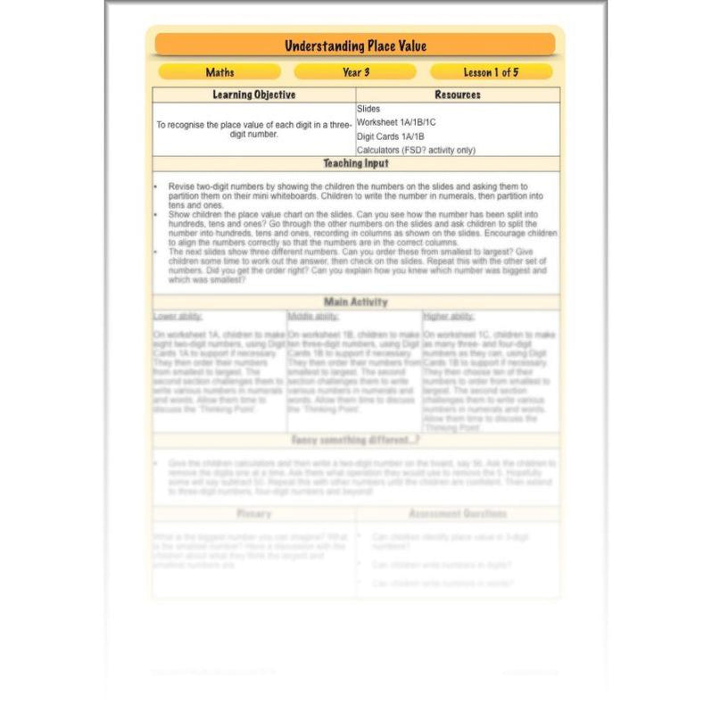 Understanding Place Value Year 3 Maths Lessons by PlanBee