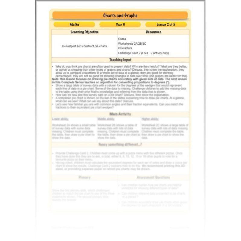 Charts & Graphs KS2 Year 6 Maths Lesson by PlanBee