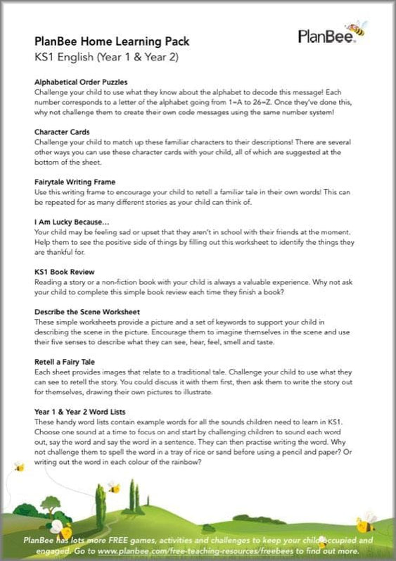 Teaching Packs for Home Learning by PlanBee