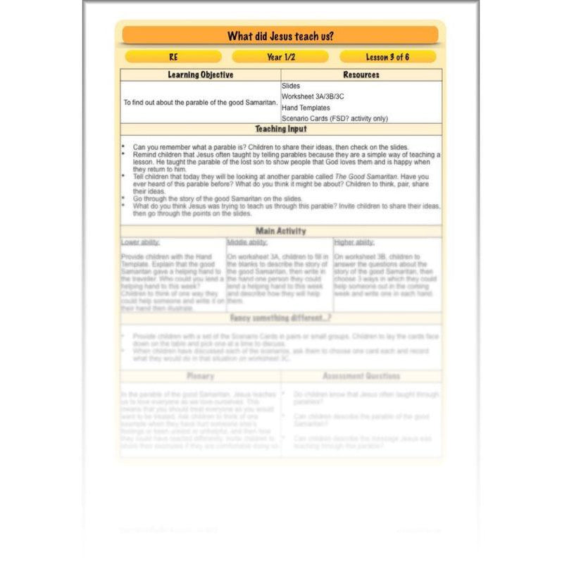 What did Jesus teach us? KS1 Christianity Lessons by PlanBee