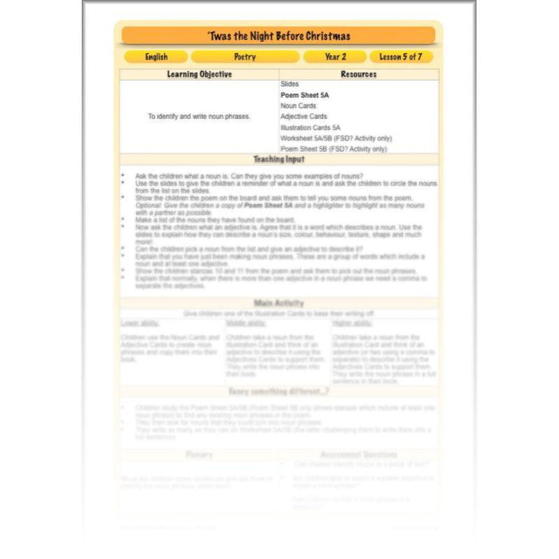 Twas the Night Before Christmas Lesson Plans | Year 2 Poetry — PlanBee