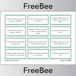 Free What Would You Do Board Game PDF by PlanBee