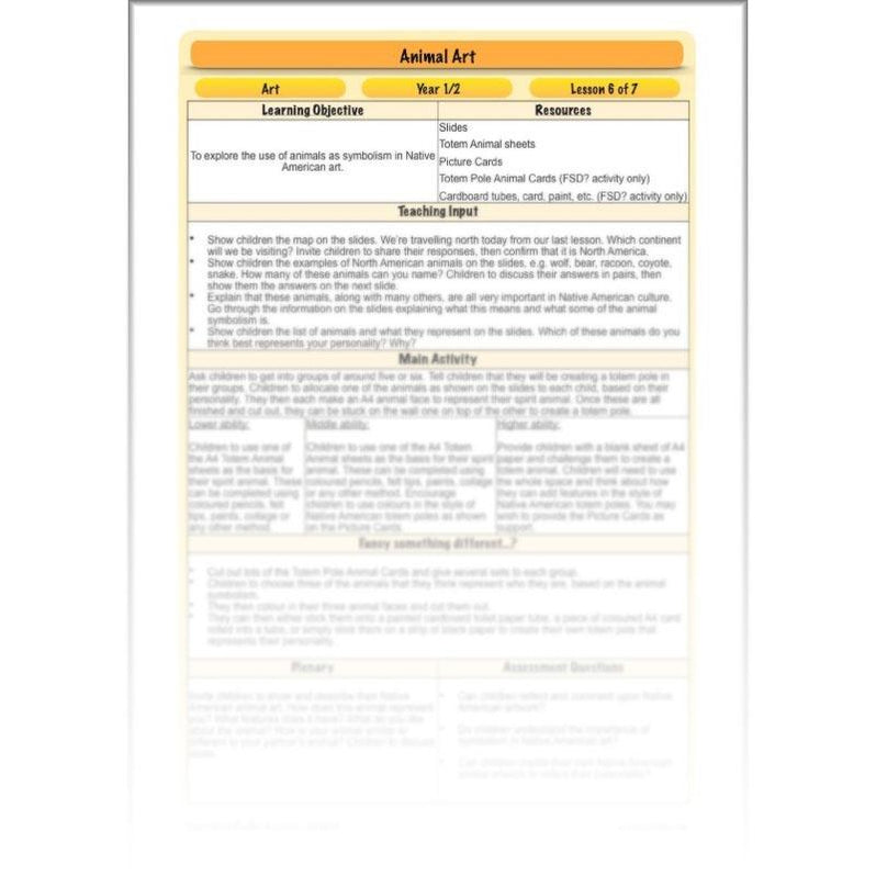 Animal Art lessons and planning for KS1 created by PlanBee