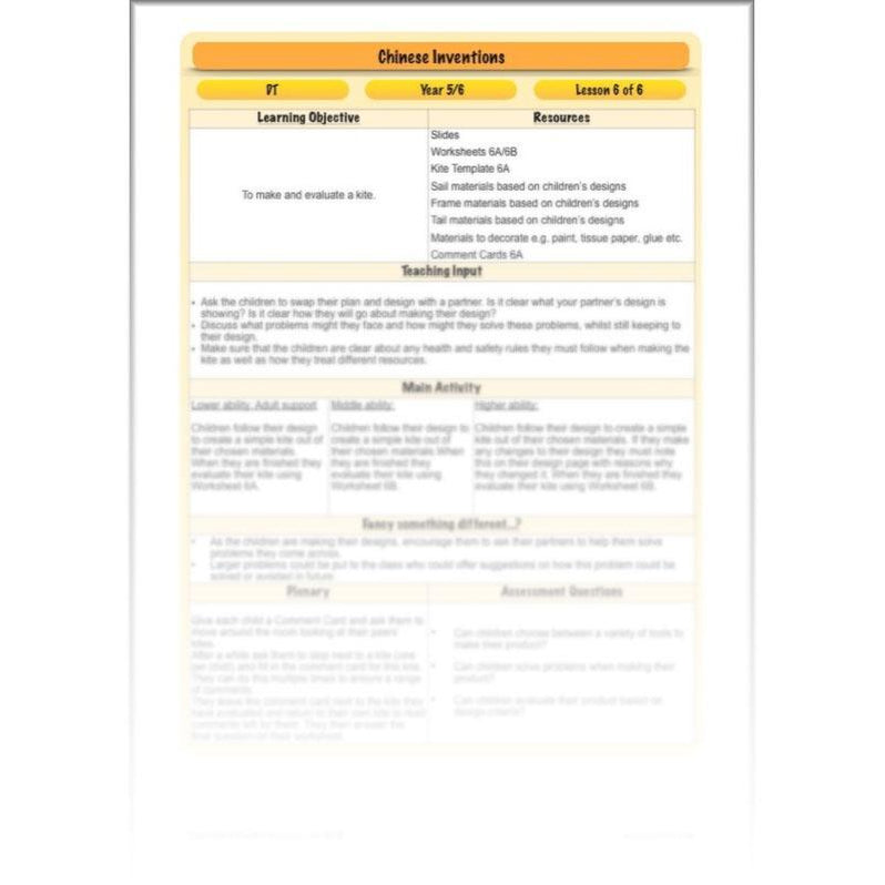 Ancient Chinese Inventions KS2 DT Lessons by PlanBee
