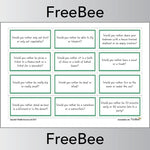 Free What Would You Do Board Game PDF by PlanBee