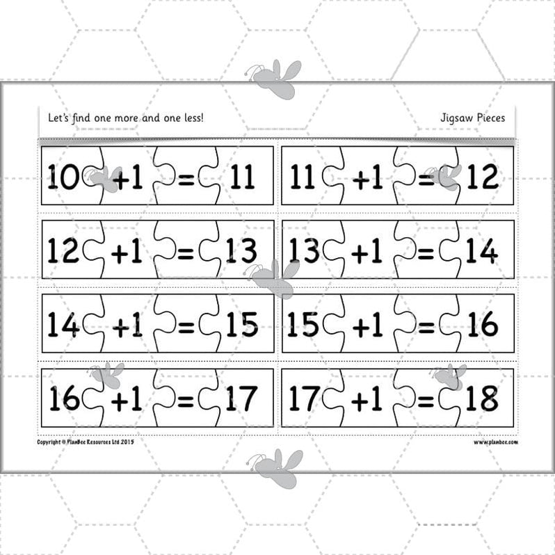Let’s find one more and one less Year 1 Maths by PlanBee