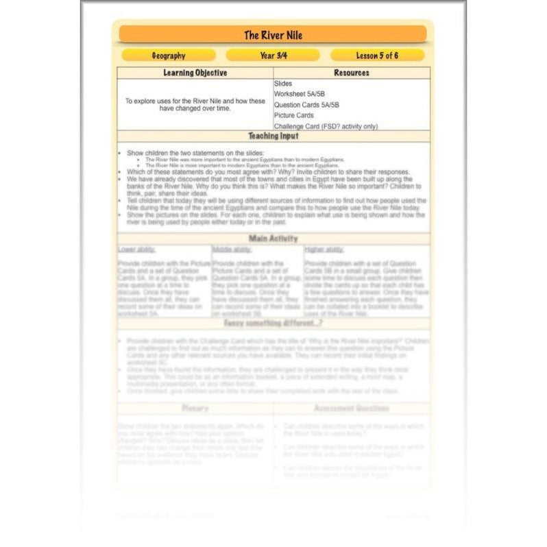 The River Nile KS2 Geography Lessons created by PlanBee
