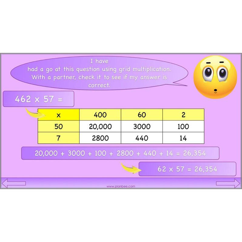 Formal Multiplication Year 5 Maths Lessons by PlanBee