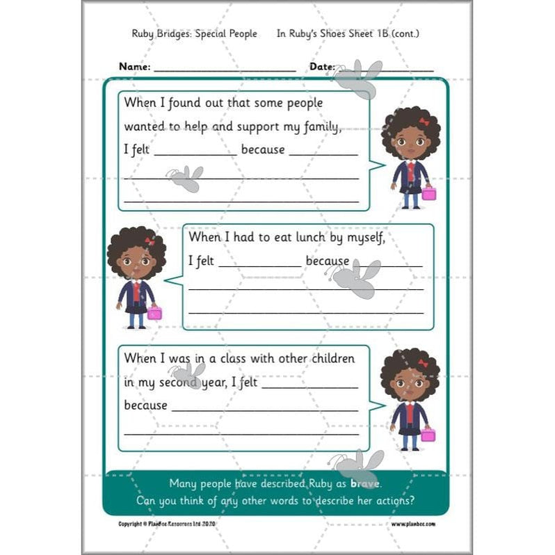 Ruby Bridges Lesson KS1 | Special People Resource by PlanBee
