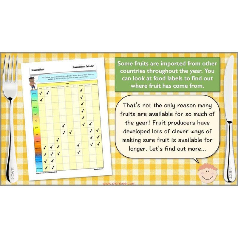 Seasonal Food Seasonality KS2 cooking lessons by PlanBee