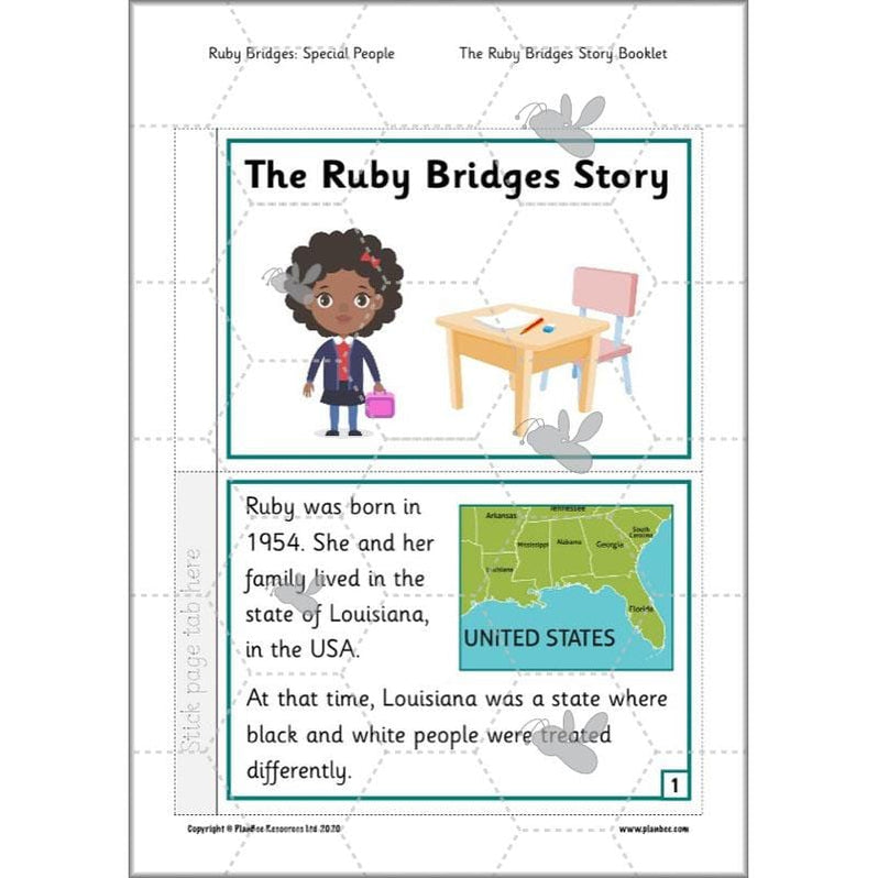 Ruby Bridges Lesson KS1 | Special People Resource by PlanBee
