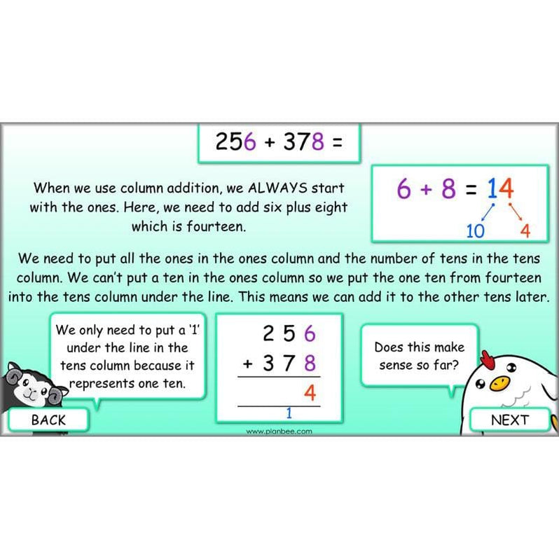 Methods of Addition Maths Lessons for Year 4 by PlanBee