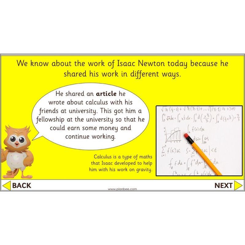 Isaac Newton for children – KS1 History lessons — PlanBee