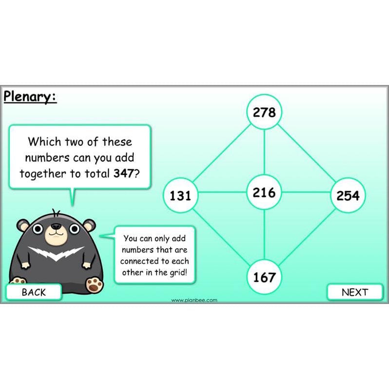 Methods of Addition Maths Lessons for Year 4 by PlanBee
