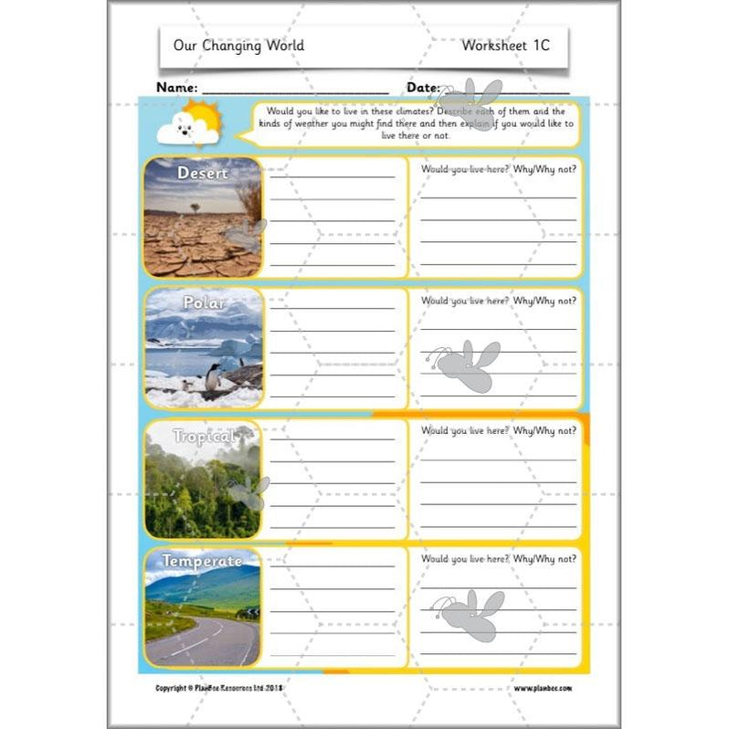 Our Changing World KS1 ESR Lessons by PlanBee