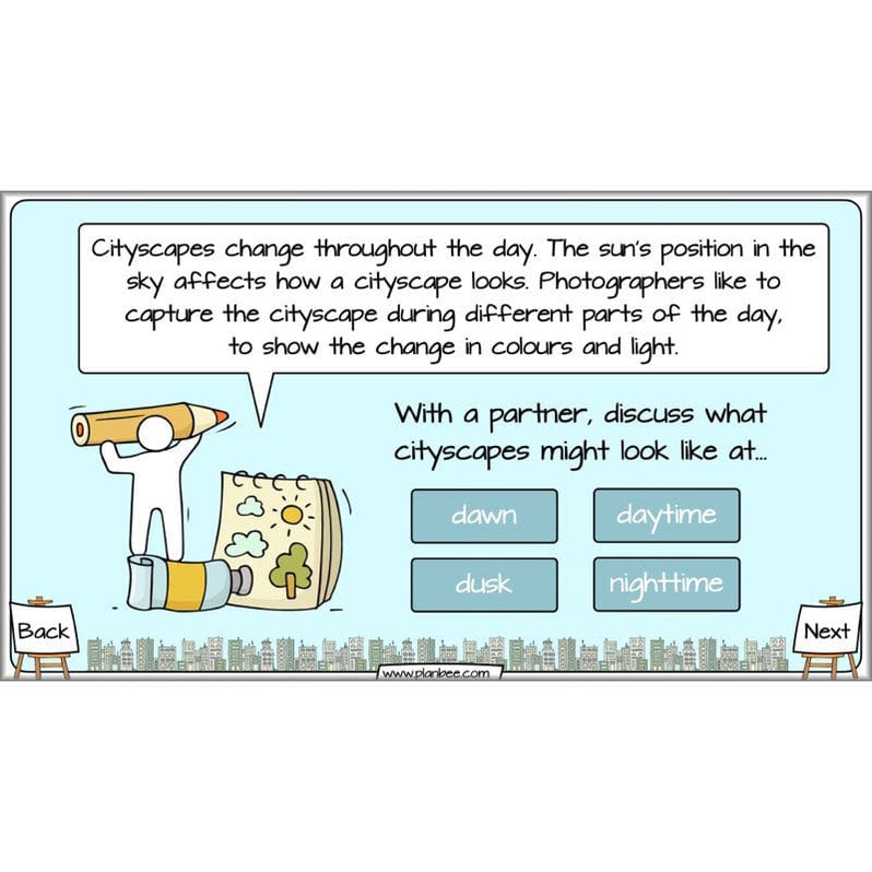 Cityscapes Art Lessons for KS2 created by PlanBee