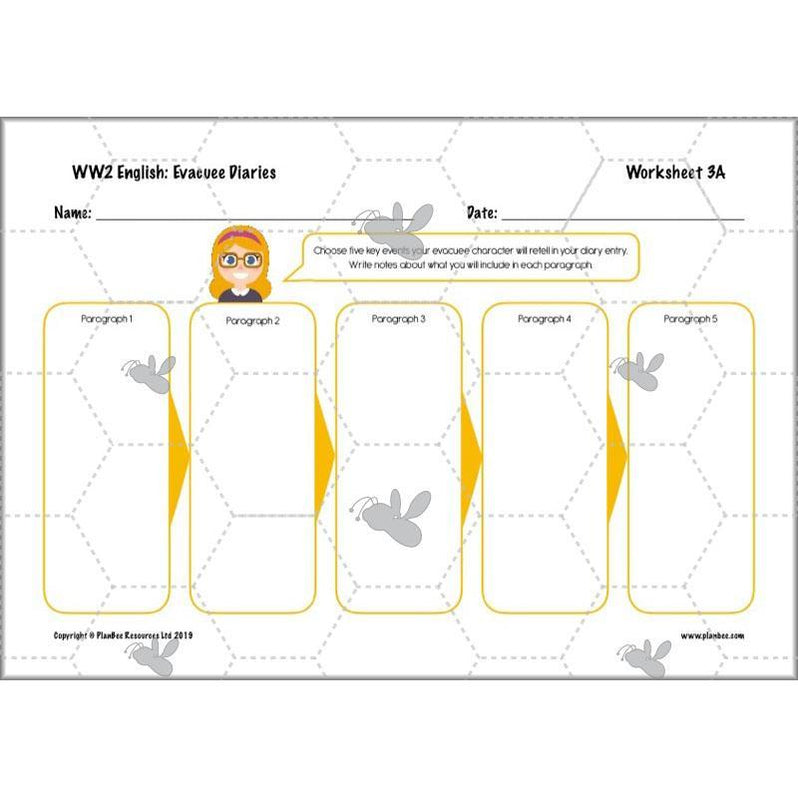 World War 2 Evacuee Diary Entries Lesson Plans by PlanBee