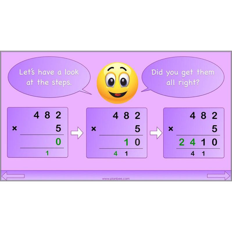 Formal Multiplication Year 5 Maths Lessons by PlanBee